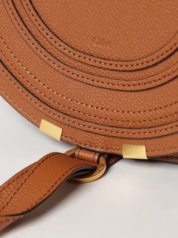 Chloé Marcie Grained Calfskin Mini Crossbody Bag - Earth