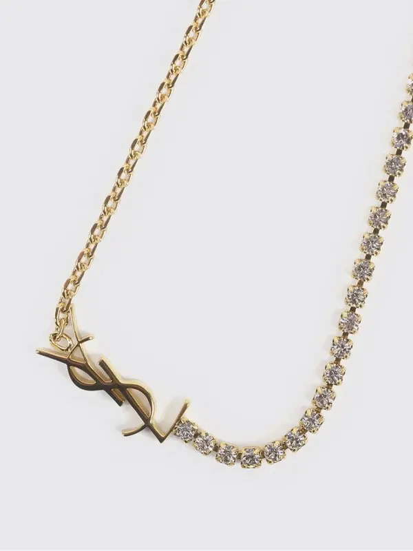 Saint Laurent Cassandre Brass Bracelet With Monogram