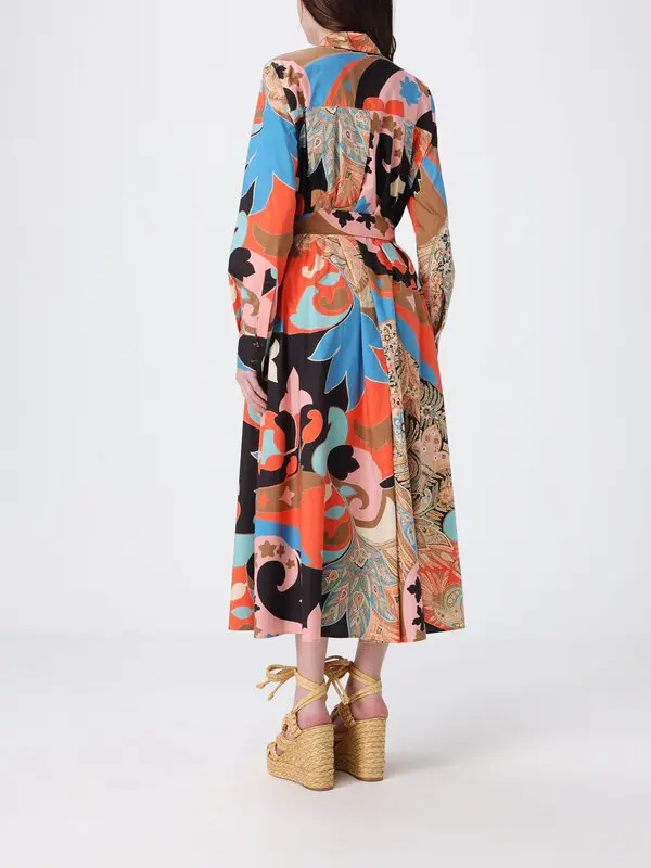 Etro Silk Shirtdress With Paisley Print