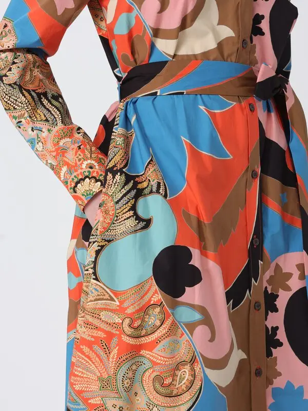 Etro Silk Shirtdress With Paisley Print