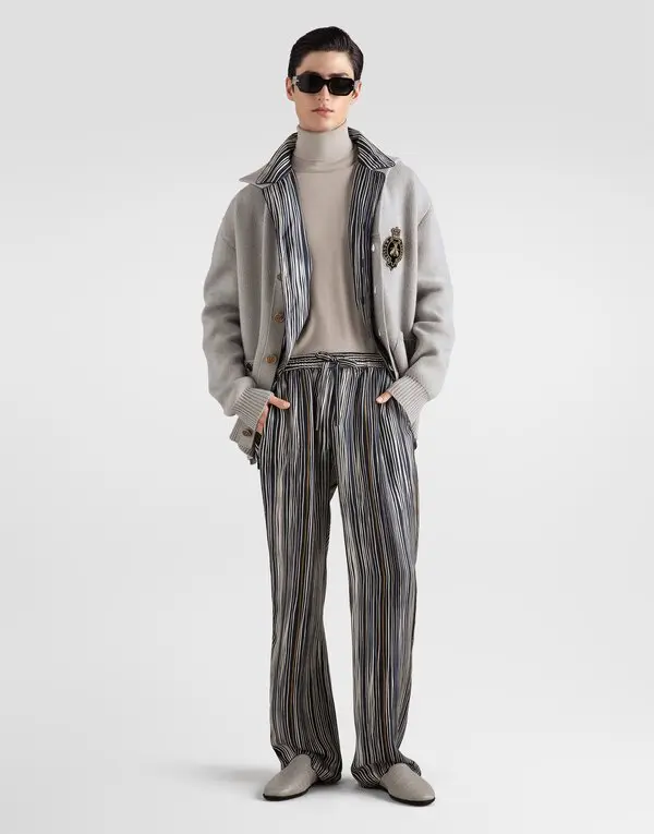 Dolce & Gabbana Stripe-print Hawaii Silk Twill Shirt Shirts