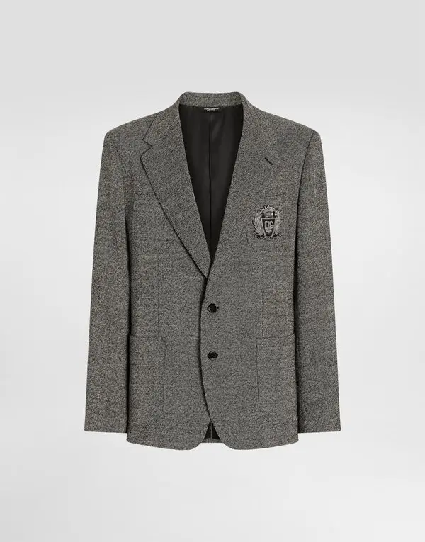 Dolce & Gabbana Portofino Single-breasted Jacket In Birdseye Wool Suits And Blazers