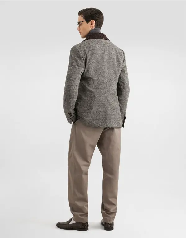 Dolce & Gabbana Portofino Single-breasted Jacket In Birdseye Wool Suits And Blazers