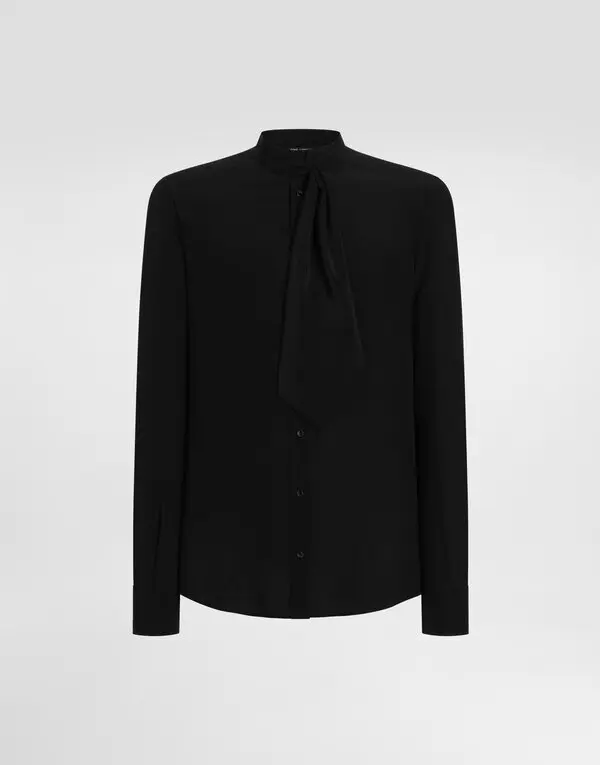 Dolce & Gabbana Crêpe De Chine Martini Shirt Shirts - Black