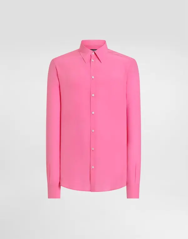 Dolce & Gabbana Crêpe De Chine Martini Shirt Shirts - Fuchsia