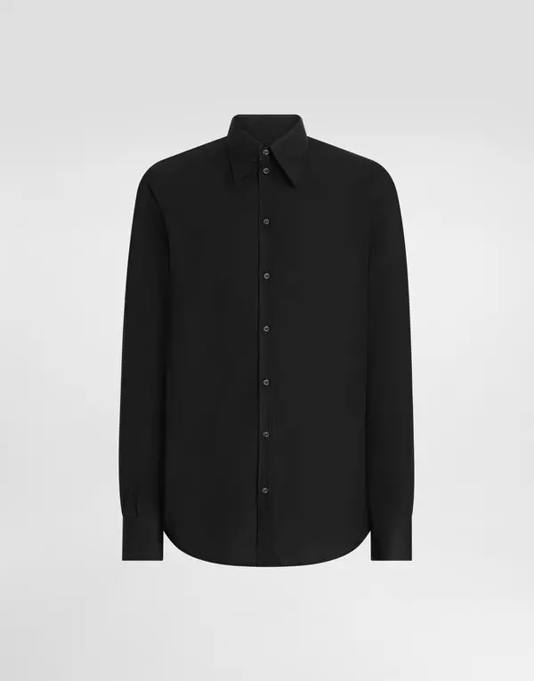 Dolce & Gabbana Gold Crêpe De Chine Shirt Shirts - Black
