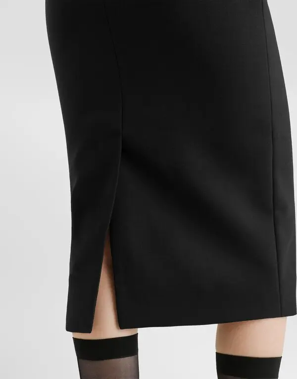 Dolce & Gabbana Double Wool Crêpe Midi Dress