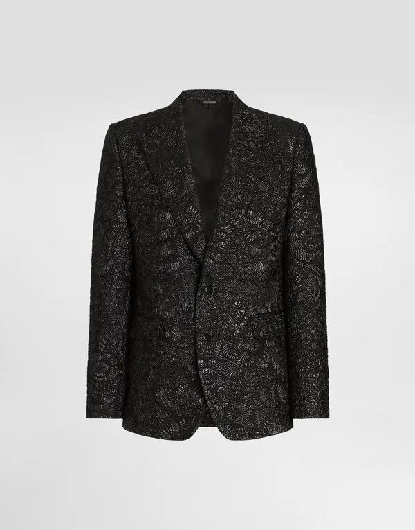 Dolce & Gabbana Sicilia Light Single-breasted Brocade Jacket - Black