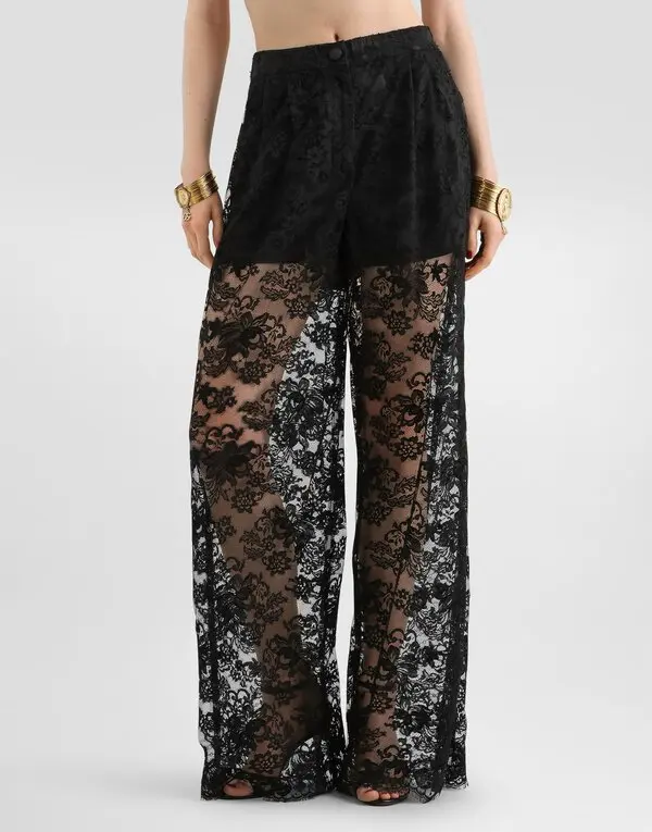 Dolce & Gabbana Lace Trousers Pants And Shorts