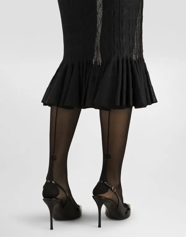Dolce & Gabbana Lace-stitch Knit Skirt Collection