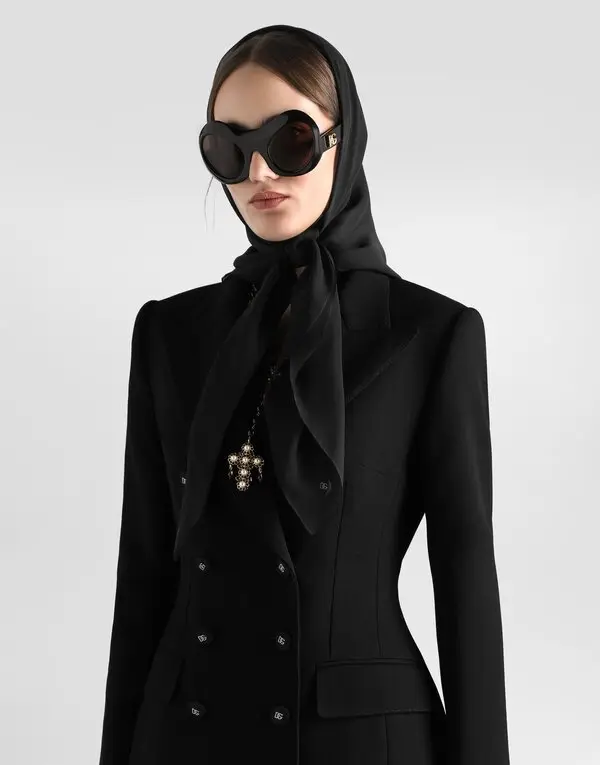 Dolce & Gabbana Double-breasted Jacket In Double Wool Crêpe Blazers