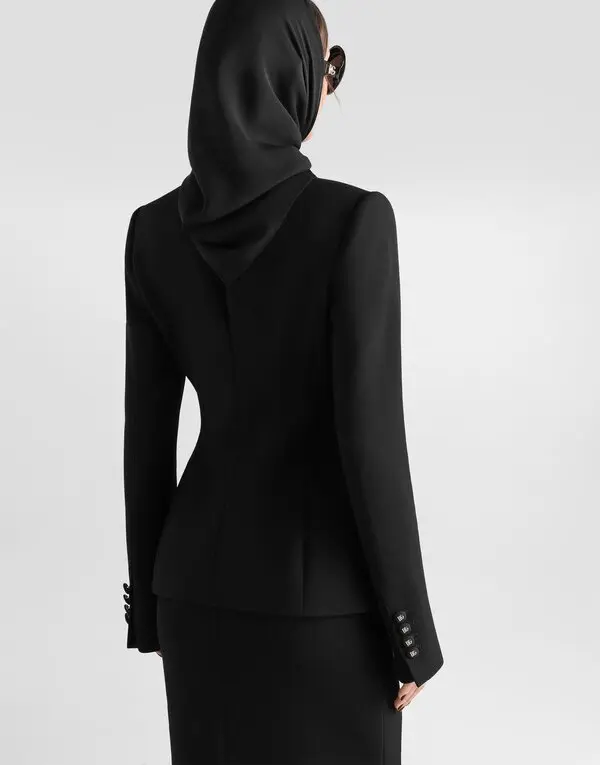 Dolce & Gabbana Double-breasted Jacket In Double Wool Crêpe Blazers