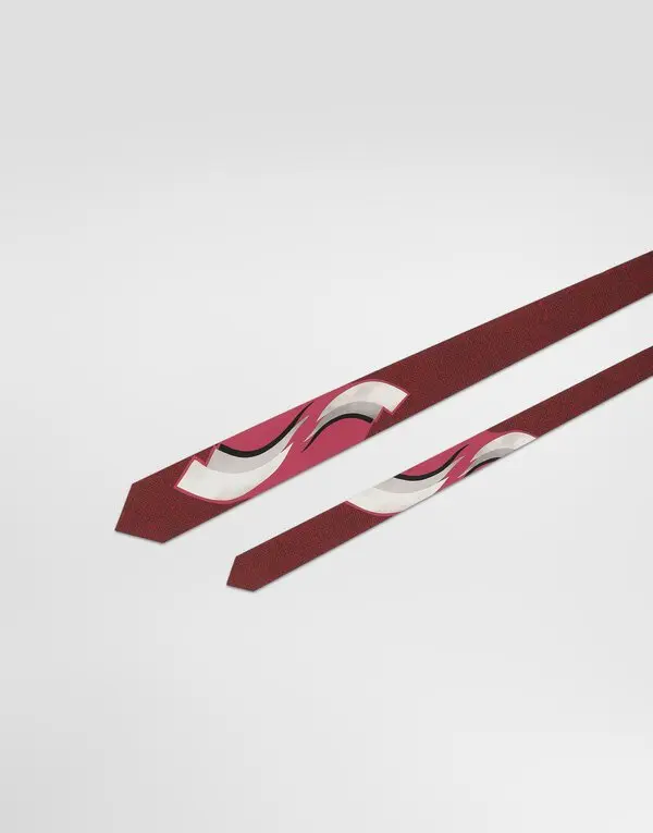 Dolce & Gabbana Vintage-print Twill Neck Tie - Brown