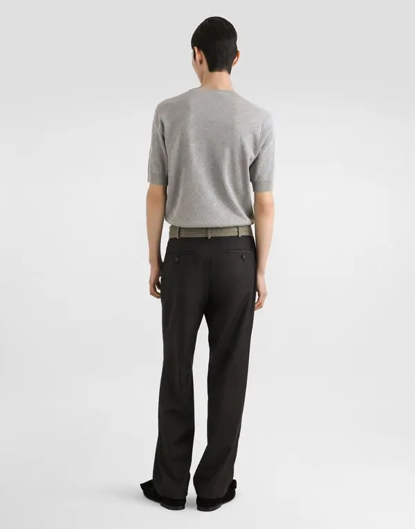 Dolce & Gabbana Silk Pullover Sweaters And Cardigans - Grey