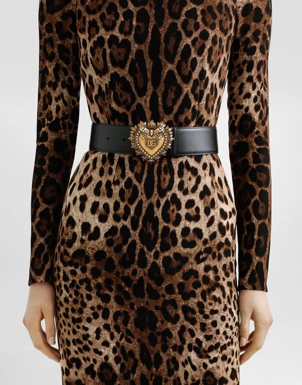 Dolce & Gabbana Devotion Belt In Lux Leather Belts Leather