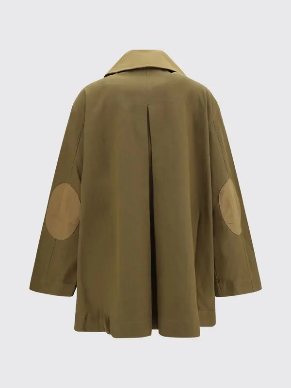 GANNI Knee-length Light Jacket In Organic Cotton With Abstract Print