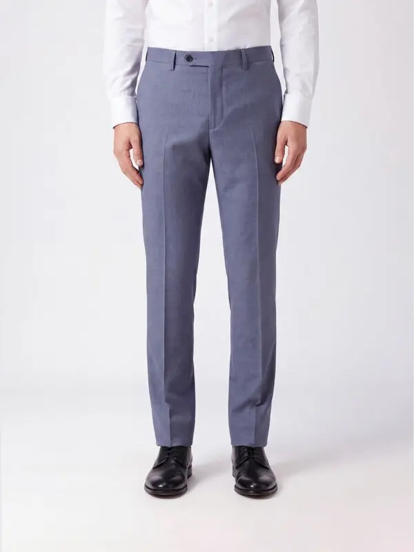 Incotex Slim Fit Wool Flannel Chinos With Off-centre Closure - Grey