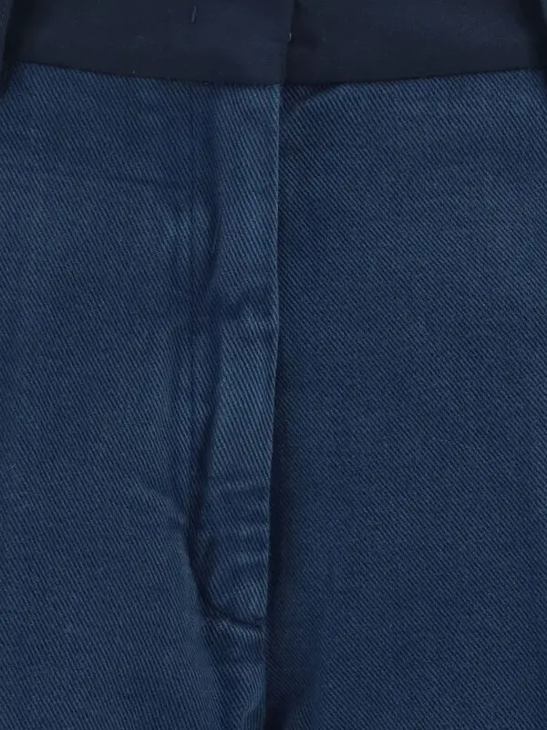 FORTE_FORTE Mid-rise Cotton Wide-leg Pants - Blue