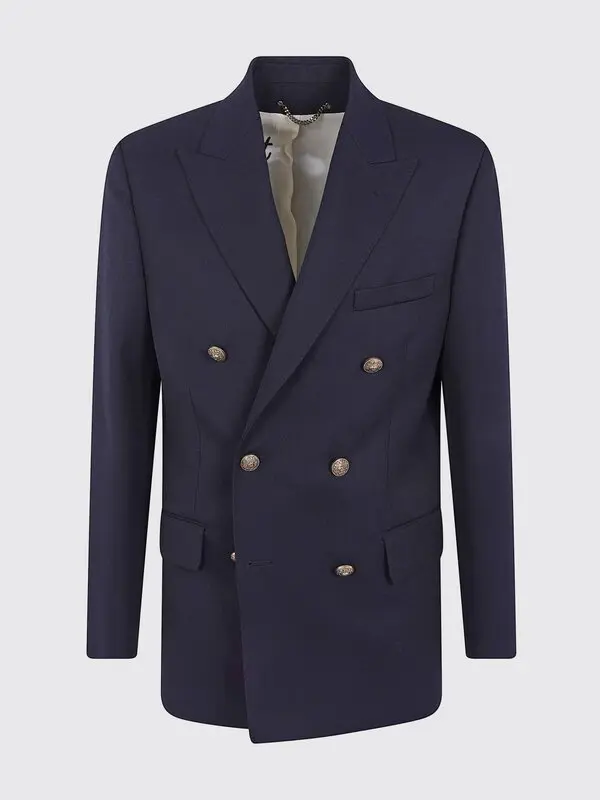 GOLDEN GOOSE Double-breasted Tailored Wool Gabardine Blazer