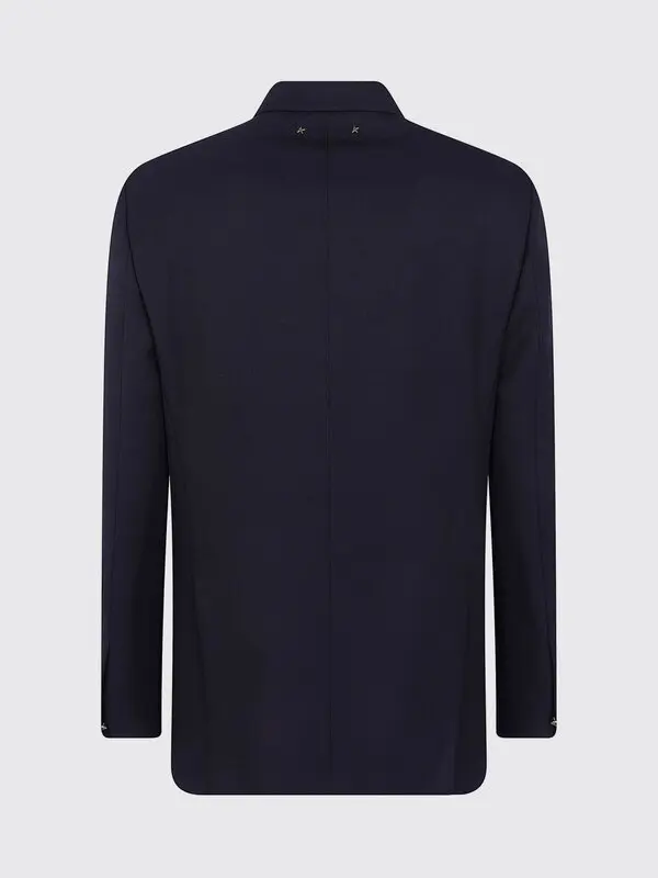 GOLDEN GOOSE Double-breasted Tailored Wool Gabardine Blazer