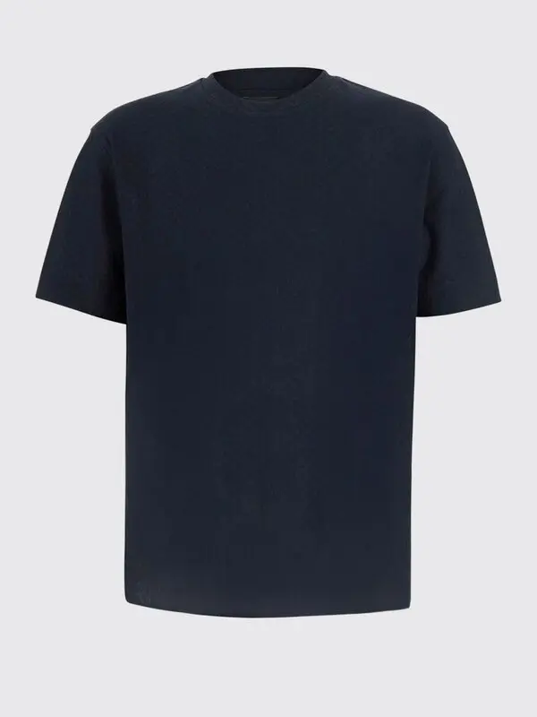 Emporio Armani Crew-neck Cotton T-shirt With Tone-on-tone Logo