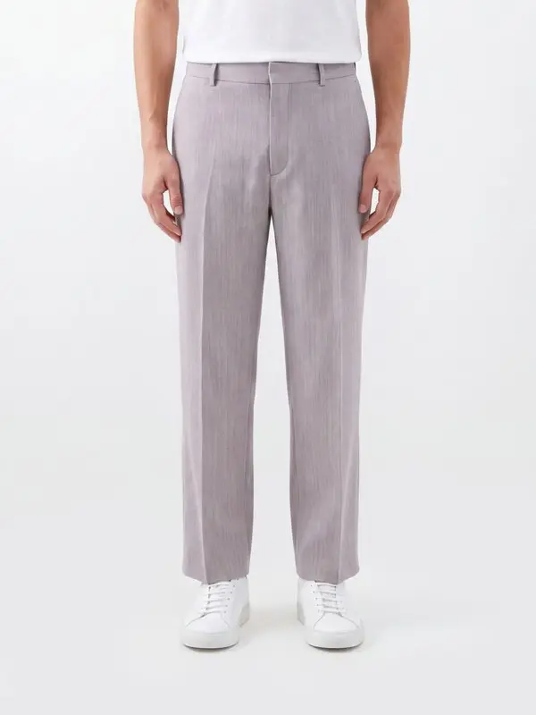 Studio Nicholson Fume Wide-leg Tailored Trousers In Pure Virgin Wool - Cocoa