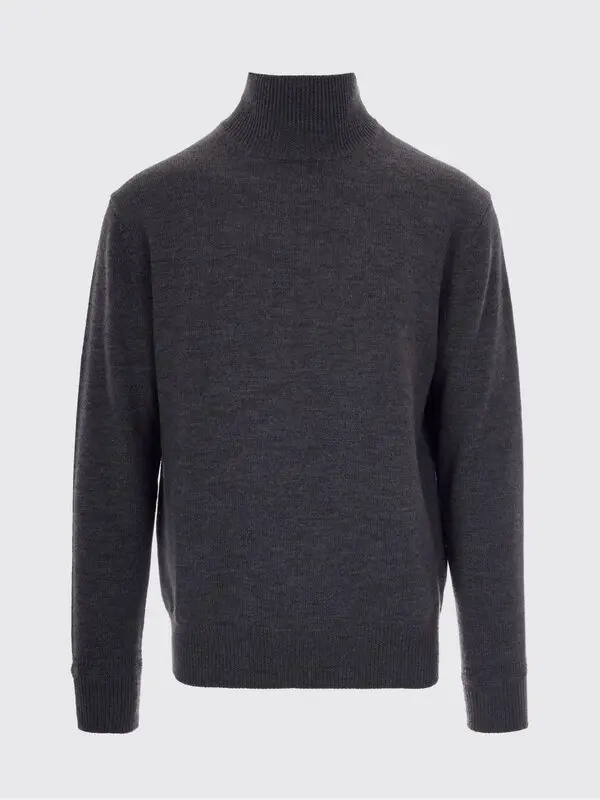 PAOLO PECORA Virgin Wool Slim Fit Turtleneck Sweater - Grey
