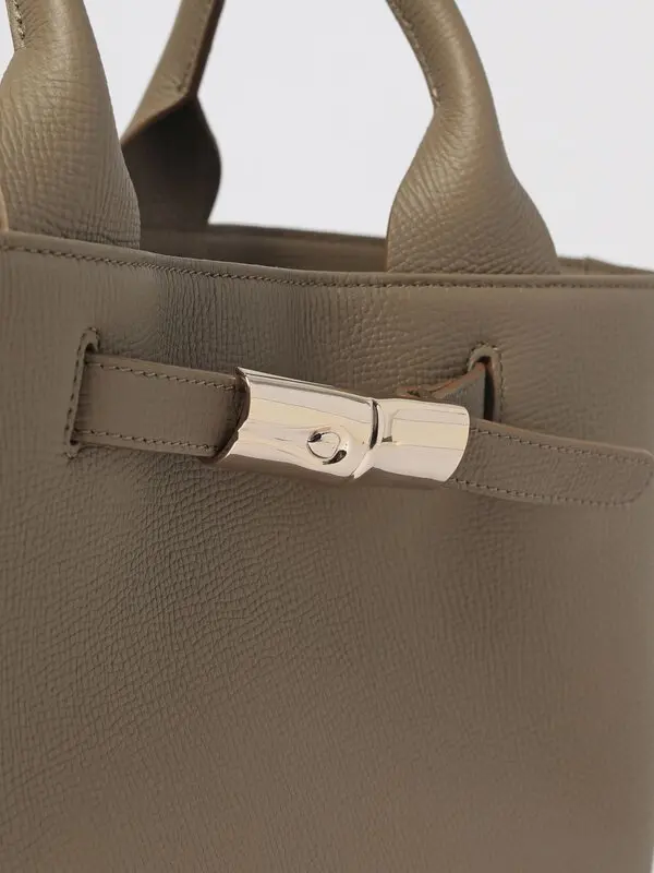 Longchamp Le Smart Large Tumbled Calfskin Leather Tote Bag With Logo