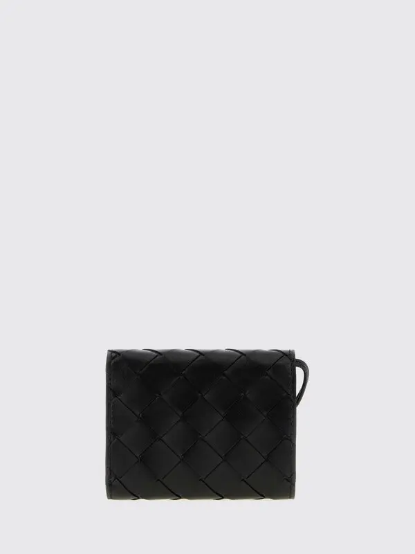Bottega Veneta Andiamo Woven Lambskin Leather Tri-fold Wallet