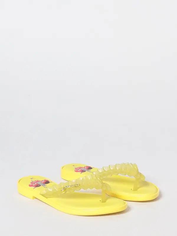 MELISSA X GANNI Ruched Pvc Thong Sandals With Low Heel