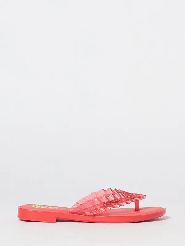 MELISSA X GANNI Ruched Pvc Thong Sandals With Low Heel