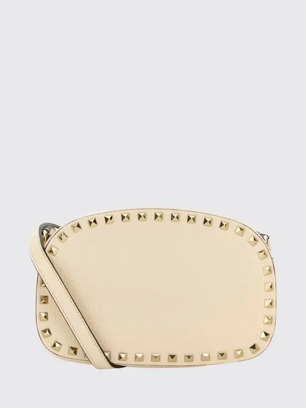 Valentino Garavani Rockstud Embroidered Calfskin Mini Crossbody Bag - Ivory