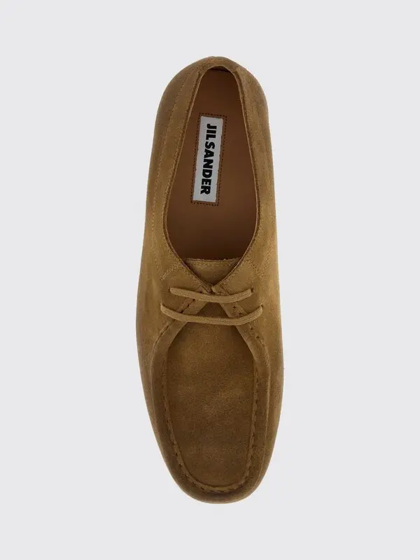 JIL SANDER Suede Derby Shoes With Rubber Sole - Brown