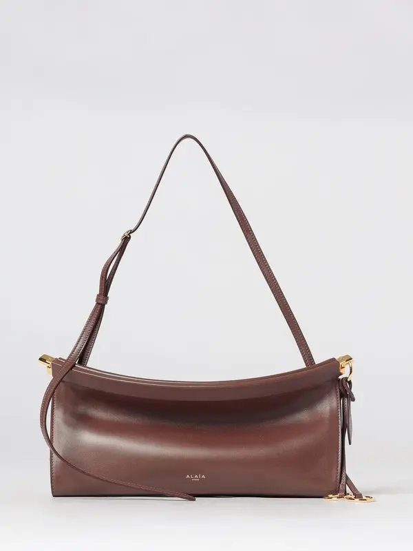 Alaïa Le Click East West Smooth Leather Shoulder Bag With Tassels - Burnt