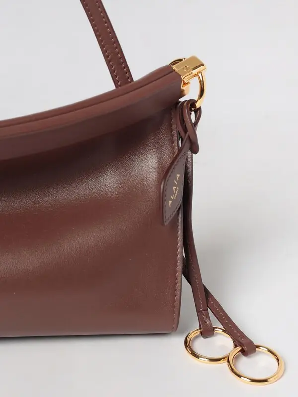 Alaïa Le Click East West Smooth Leather Shoulder Bag With Tassels - Burnt