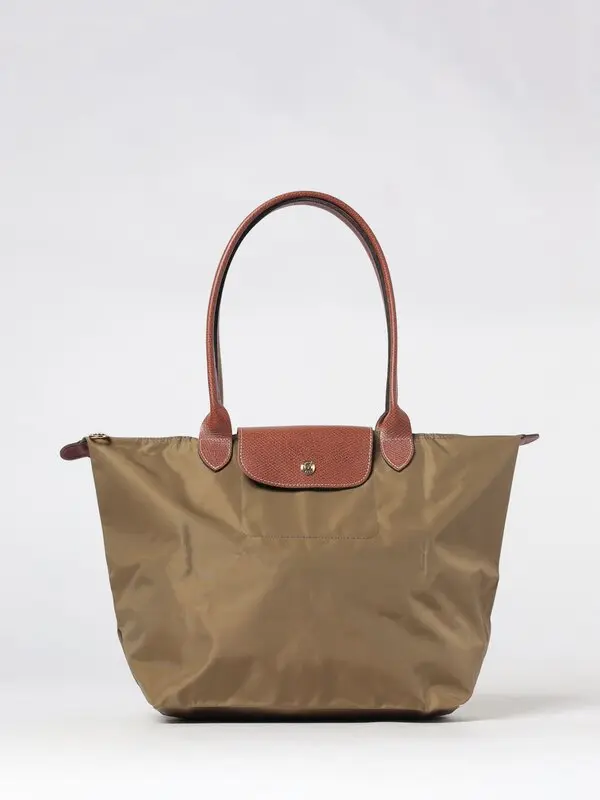 Longchamp Le Pliage Original Large Shoulder Bag In Recycled Nylon - Olive