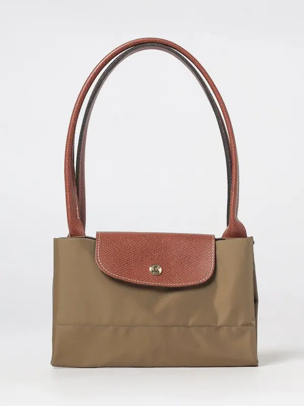 Longchamp Le Pliage Original Large Shoulder Bag In Recycled Nylon - Olive