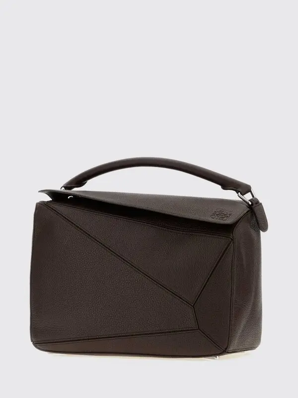 Loewe Large Puzzle Bag In Grained Calfskin Leather - Brown