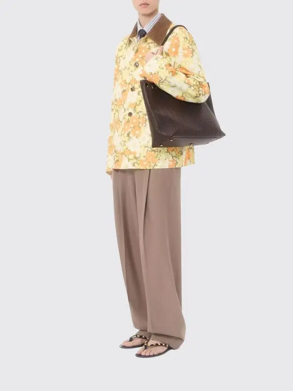 Valentino Garavani Dottie Perforated Tote Bag With Vlogo Signature - Brown