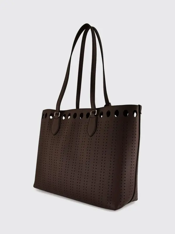 Valentino Garavani Dottie Perforated Tote Bag With Vlogo Signature - Brown