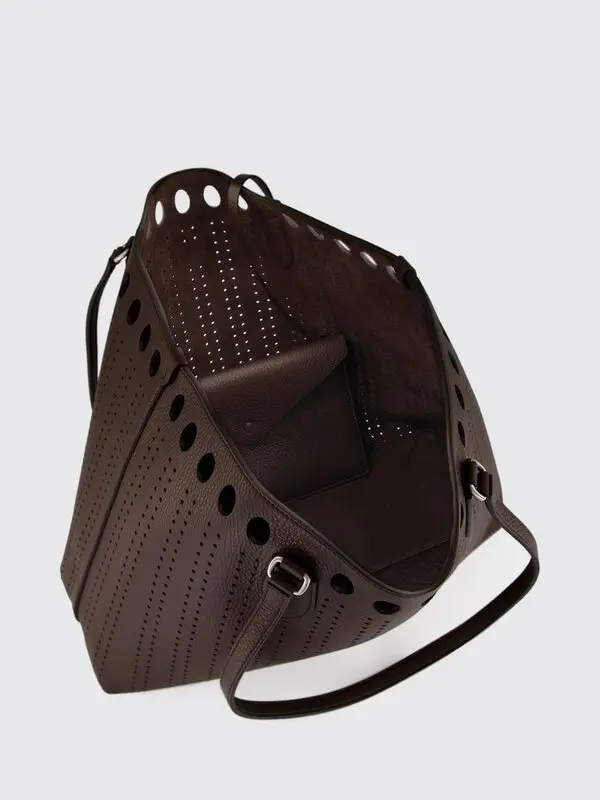 Valentino Garavani Dottie Perforated Tote Bag With Vlogo Signature - Brown