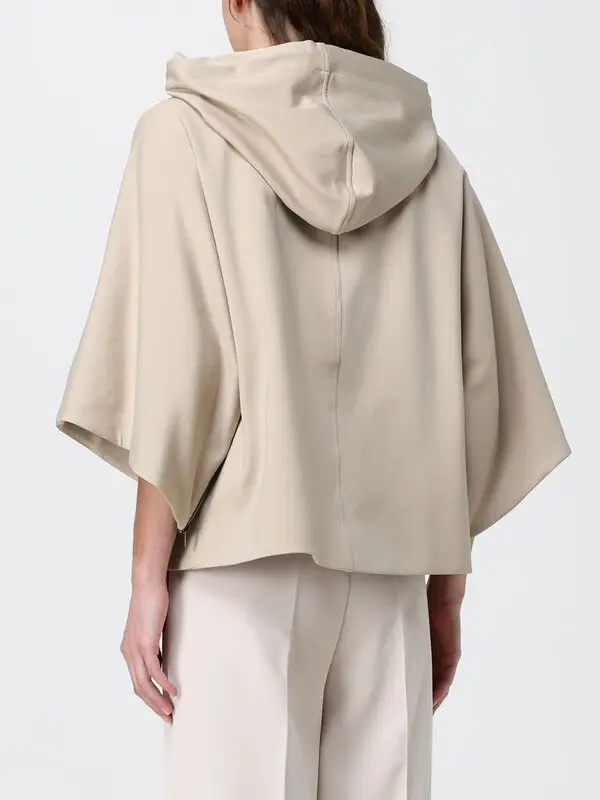 Max Mara Zipped Cotton-blend Hoodie - Beige