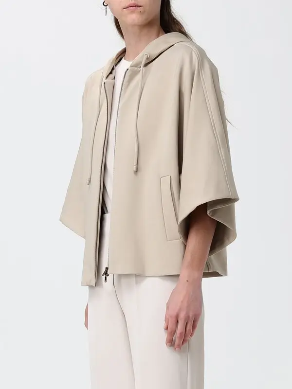 Max Mara Zipped Cotton-blend Hoodie - Beige