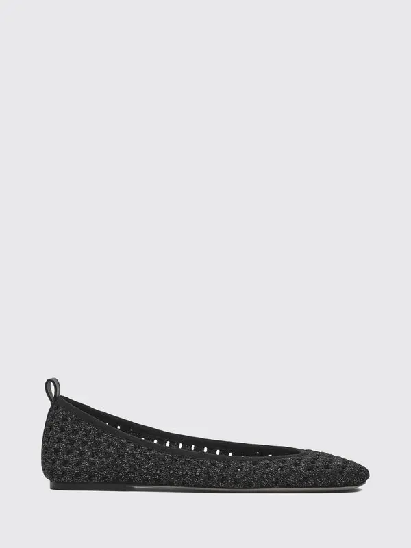 Marc Jacobs Crochet Polyester Ballet Flats With Perforated Round Toe - Silver