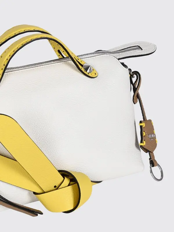 Fendi By The Way Selleria Handbag In Grained Calfskin - Ivory