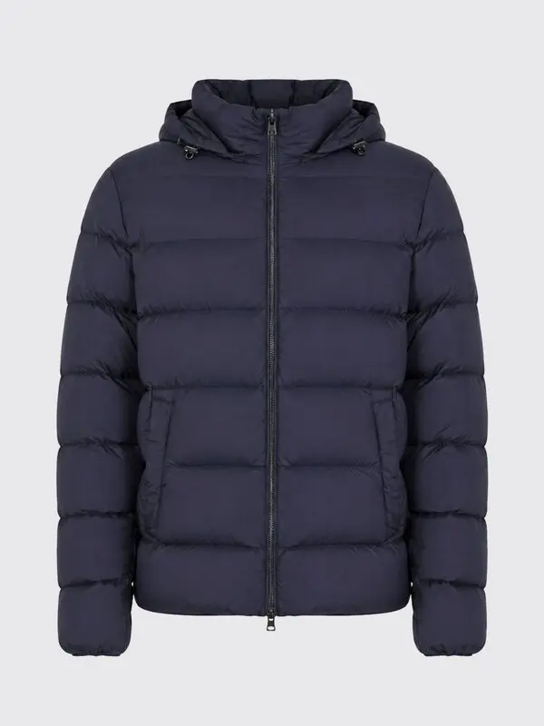Herno Hooded Water-repellent Quilted Nylon Down Jacket - Blue