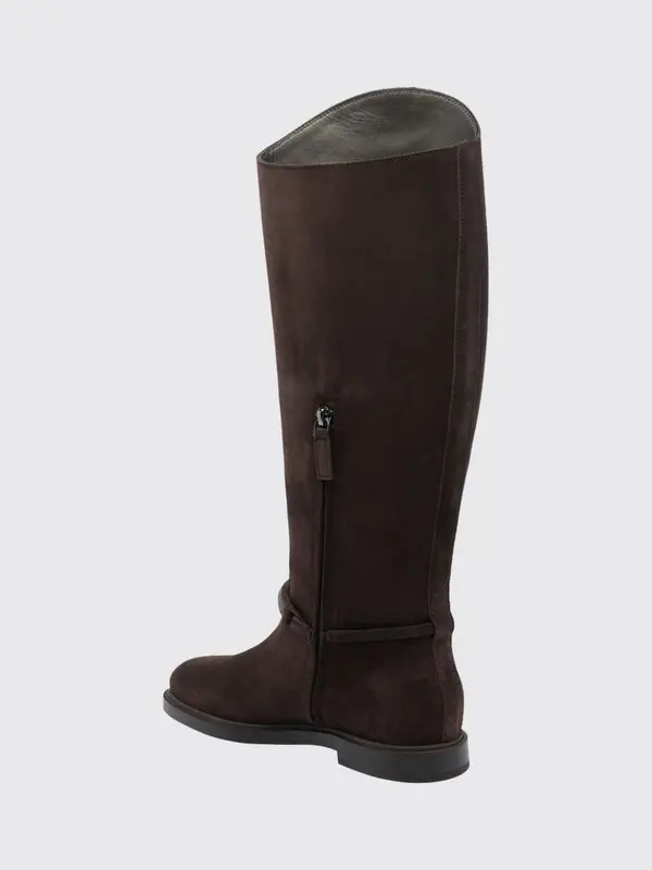 Brunello Cucinelli Knee High Zip-up Boots - Earth