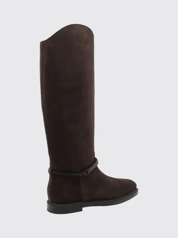 Brunello Cucinelli Knee High Zip-up Boots - Earth