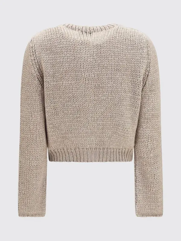 FORTE_FORTE Silk, Mohair And Cashmere Blend Crewneck Cardigan - Beige