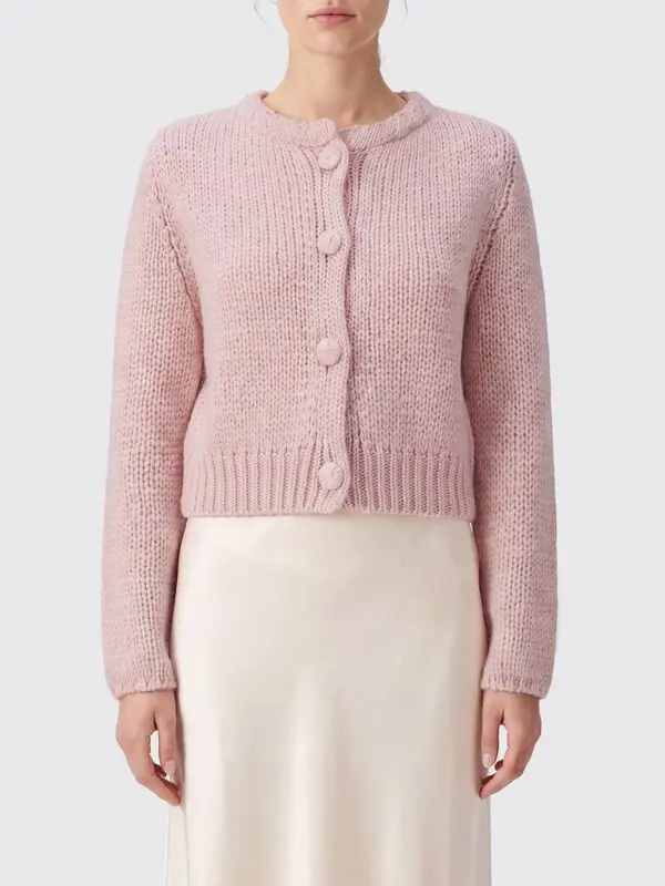 FORTE_FORTE Silk, Mohair And Cashmere Blend Crewneck Cardigan - Milk